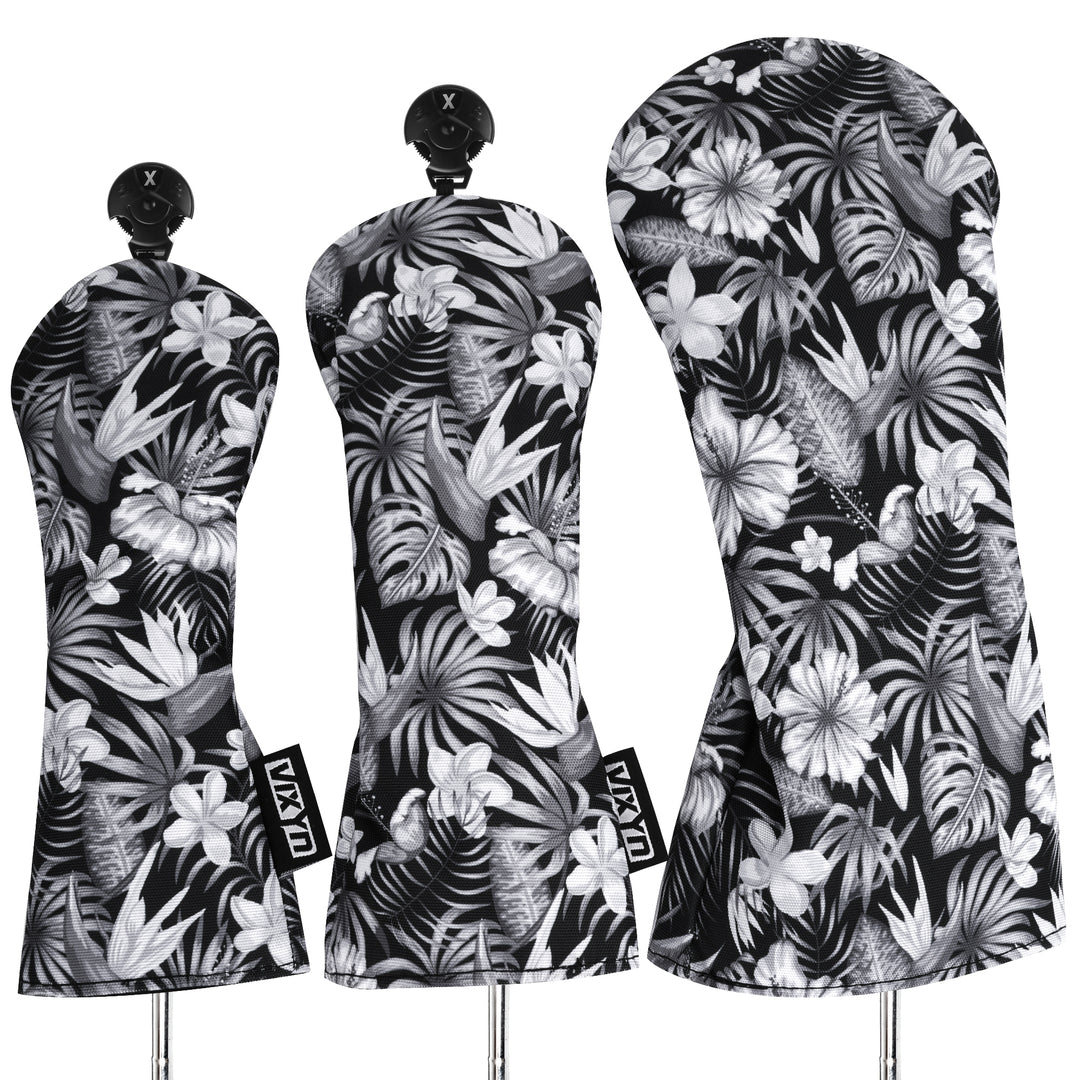 Black Floral Headcover (Full Set) – VIXYN